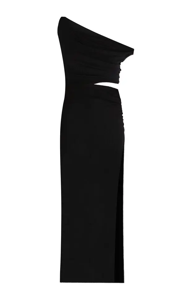 Anna October Willow Draped Off-The-Shoulder Maxi Dress In Black - 60% Off |  Editorialist