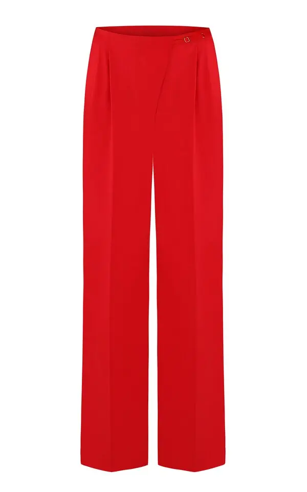 Anna October Noemie Straight-leg Pants - Red