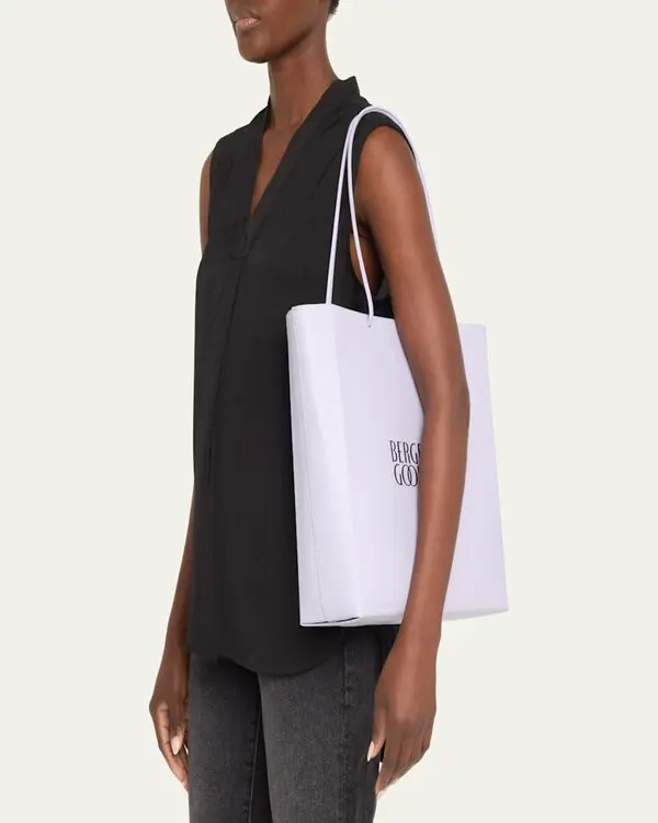 EXCLUSIVE Bg Leather Shopping Tote Bag