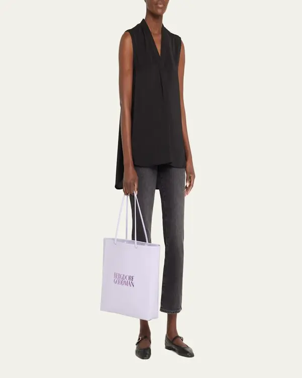 EXCLUSIVE Bg Leather Shopping Tote Bag