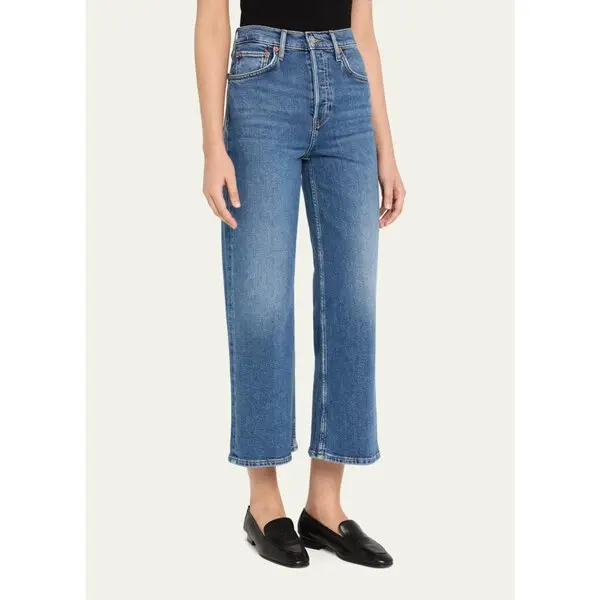 RE/DONE High Rise Wide-leg Jeans