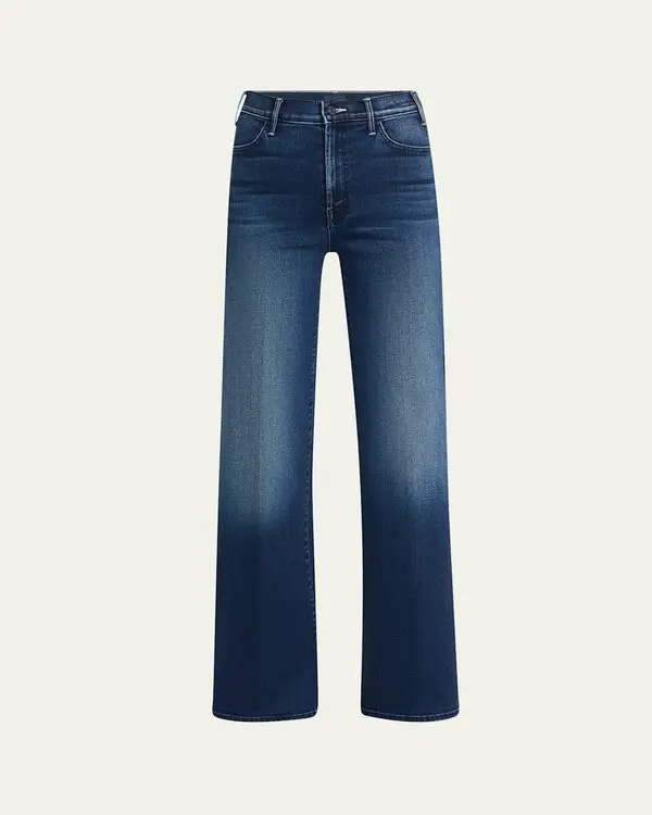 MOTHER The Hustler Roller Sneak Full Length Jeans - Dkblue