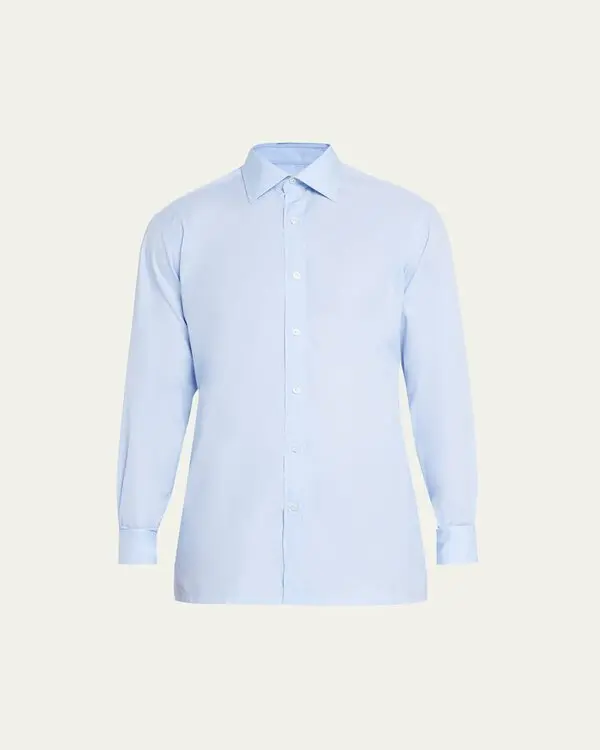 Charvet French Cuff Cotton Dress Shirt - Blue