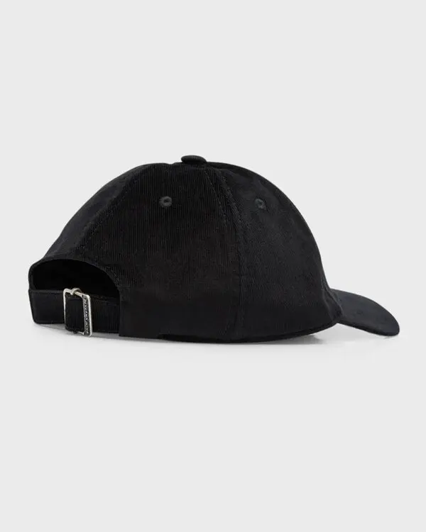 Saint Laurent Corduroy Baseball Cap - Black