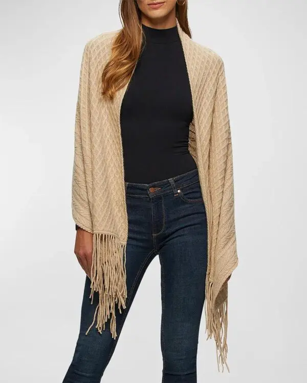 Gorski Knit Cashmere Scarf - Camel
