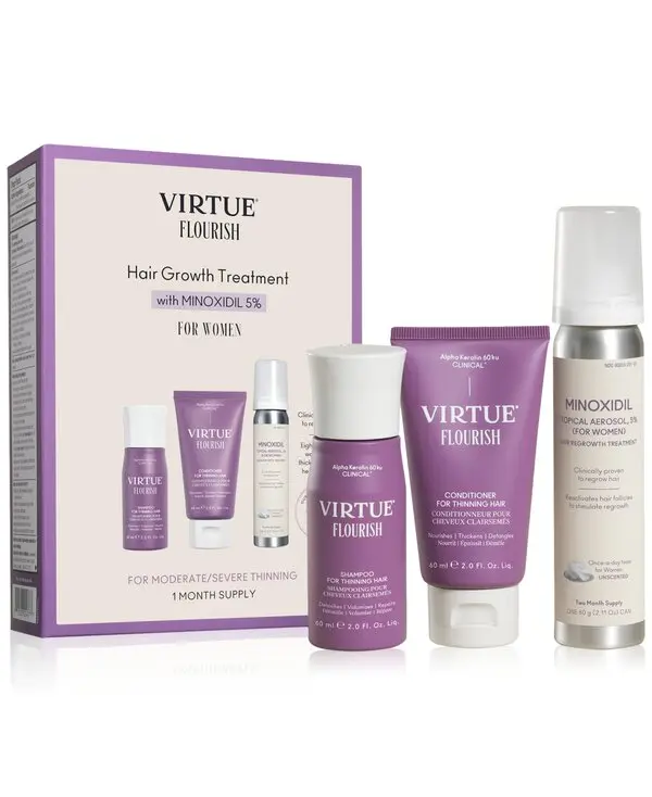 VIRTUE 3-pc. Trial-size Hair Growth Treatment Set - No Color