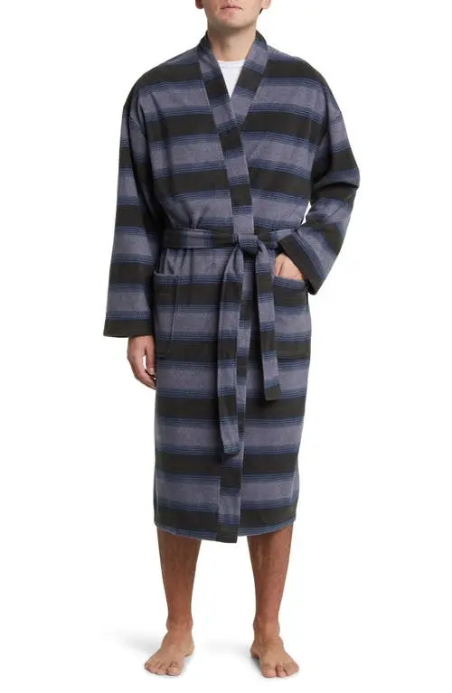 Majestic International Line Up Robe - Blue Stripe