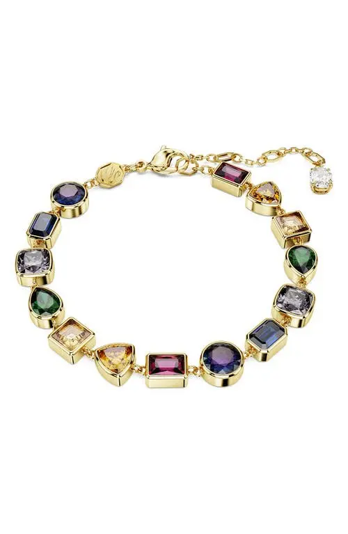 SWAROVSKI Imber Mixed Cut Crystal Bracelet - Gold/ Multicolored