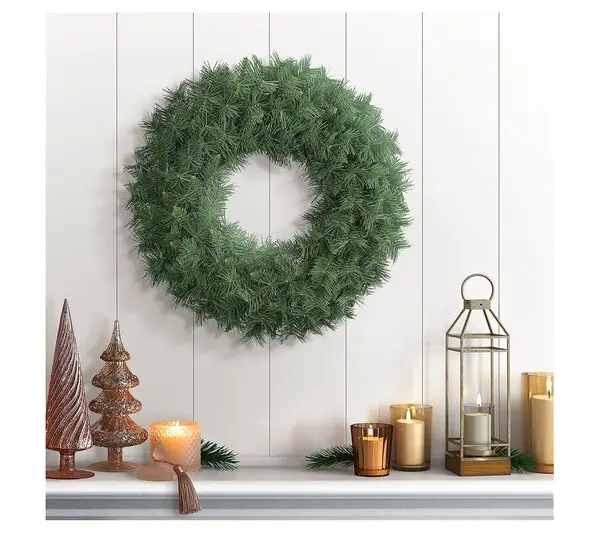 PULEO INTERNATIONAL Puleo 24' Round Valley Pine Wreath 180 Tips