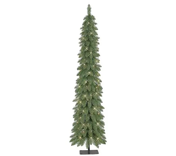 PULEO INTERNATIONAL Puleo 6' Pre-lit Alpine Artificial Pencil Tree 0 Lights - One-color