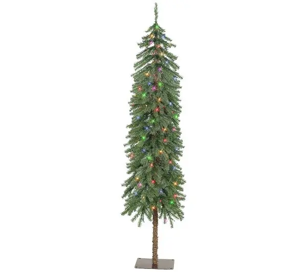 PULEO INTERNATIONAL Puleo 5' Pre-lit Alpine Artificial Tree 150 Mul Ti-color Lights - One-color