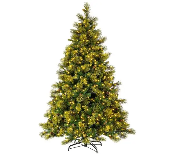 VICKERMAN 7.5' Emerald Mixed Artificial Tree Du Ra-lit 850ww - One-color