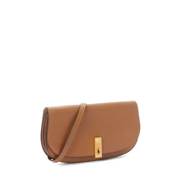 Ralph Lauren Polo Id Leather Medium Clutch-bag - Tan