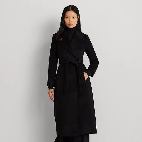 Ralph Lauren Belted Wool-blend Wrap Coat