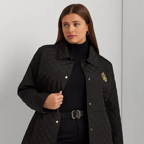 Ralph Lauren Crest-patch Diamond-quilted Jacket - Black