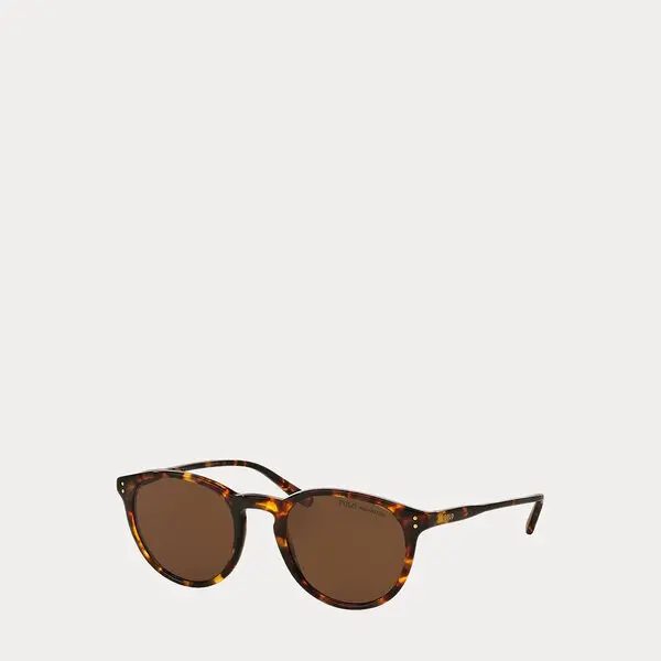 Ralph Lauren Heritage Round Sunglasses - Shiny Antique Havana