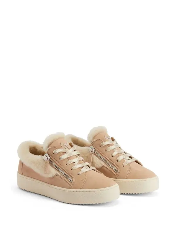 GIUSEPPE ZANOTTI Gail Ice Shearling Sneakers - Neutrals