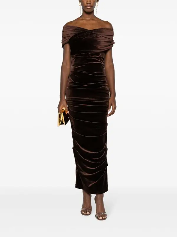 alex evenings ruched velvet dress Alex Evenings Plus Long Velvet Surplice V-Neckline Dress