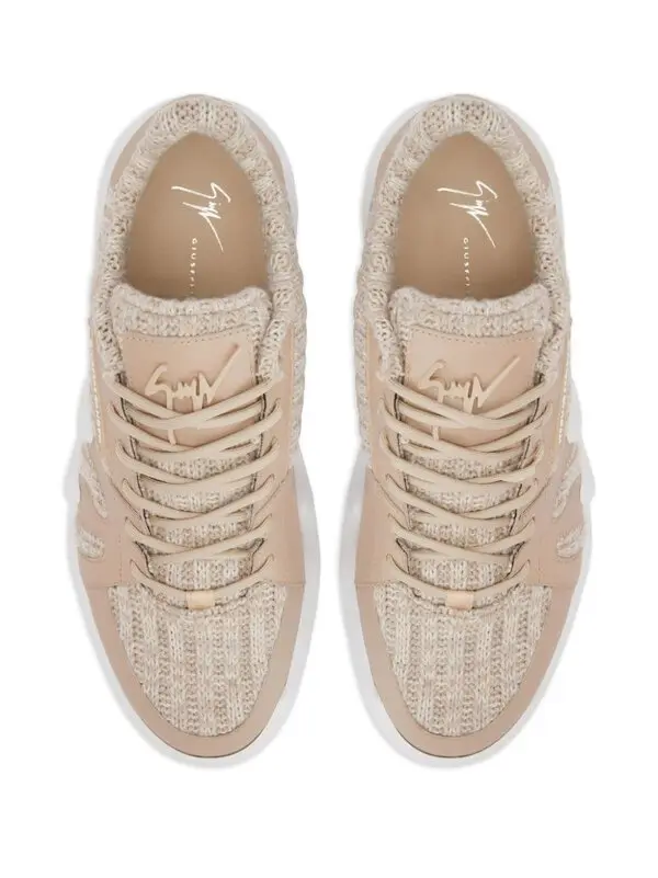 GIUSEPPE ZANOTTI Talon Lace-up Sneakers - Neutrals