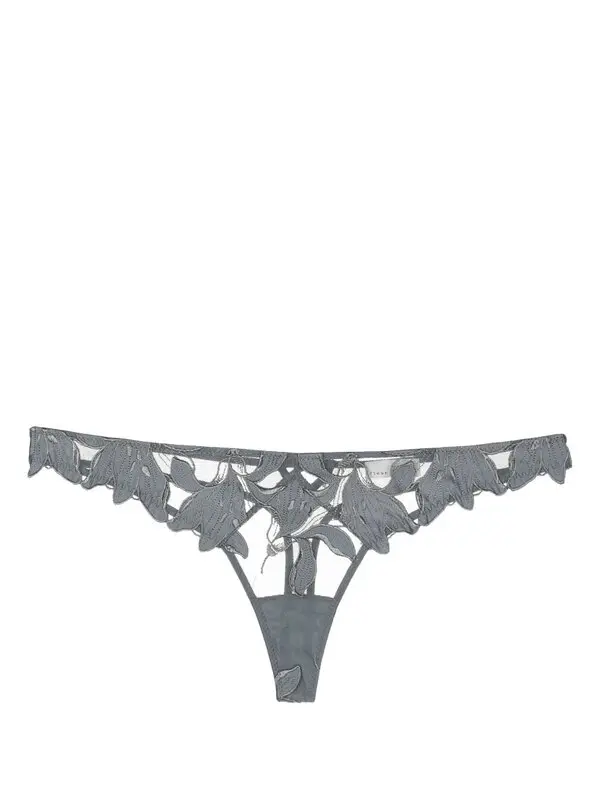 FLEUR DU MAL Lily Embroidered Thong