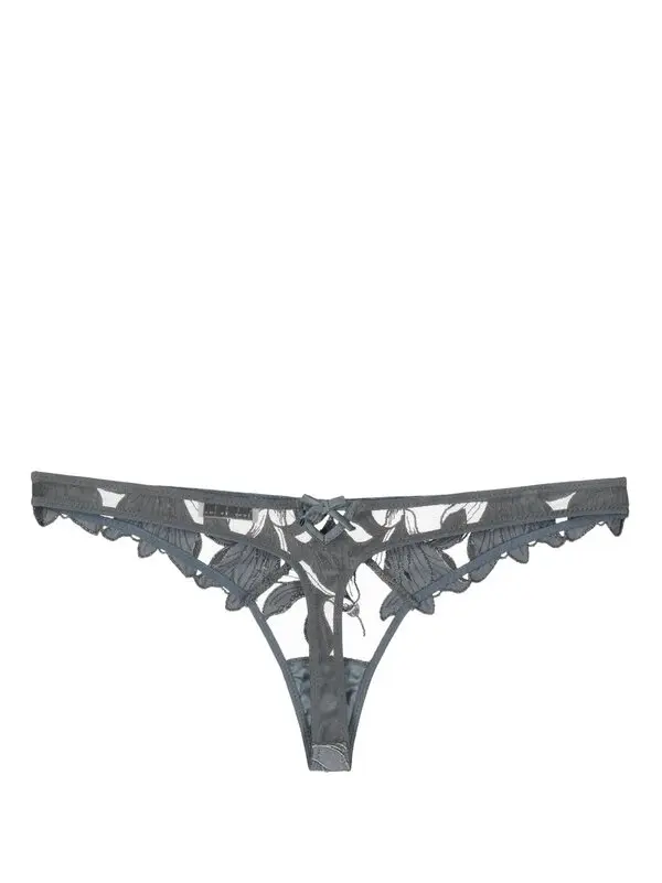 FLEUR DU MAL Lily Embroidered Thong