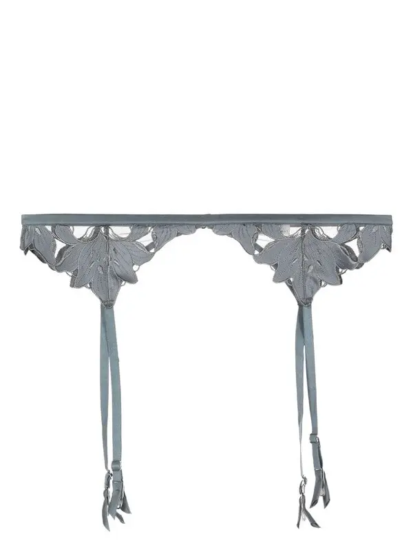 FLEUR DU MAL Lily Embroidered Garter Belt