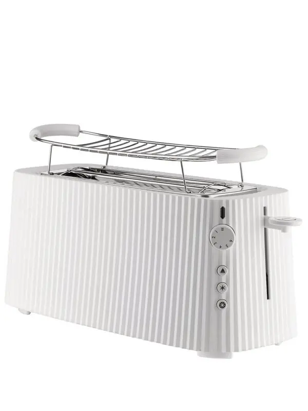 ALESSI Plissé Ribbed Electric Toaster - White