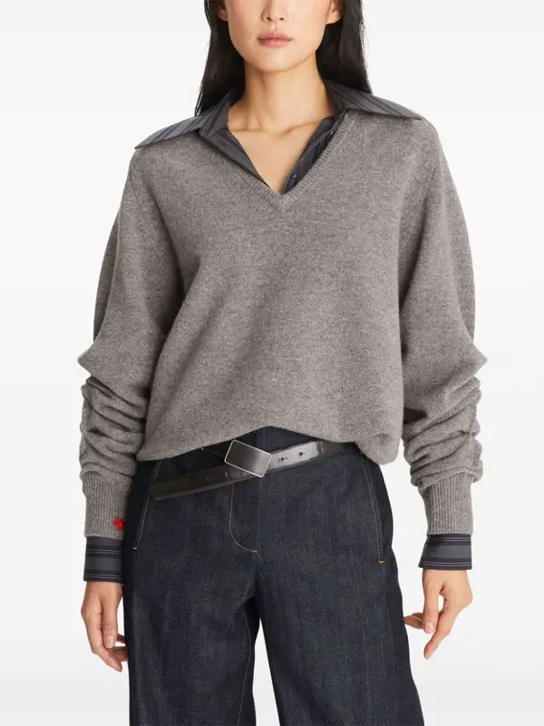 Tory Burch V-neck Sweater - Grey