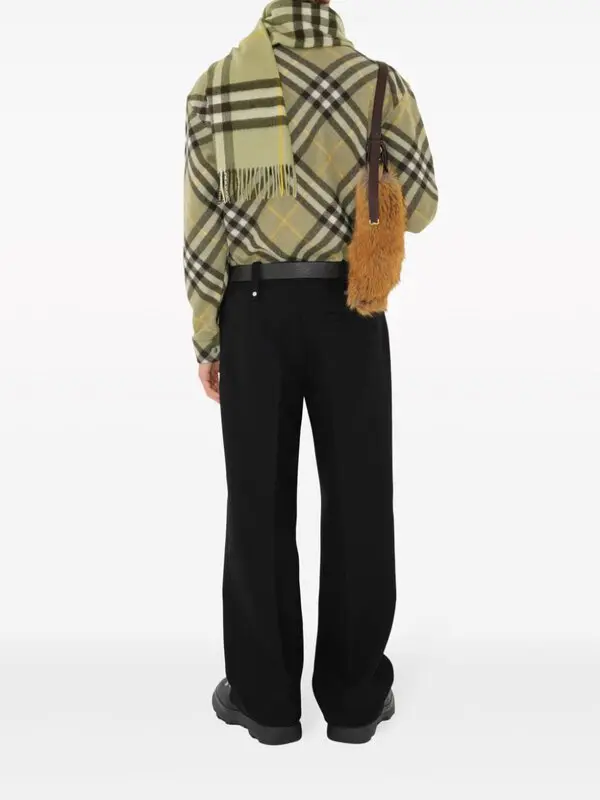 Burberry Checked Wool-blend Shirt Jacket - Green