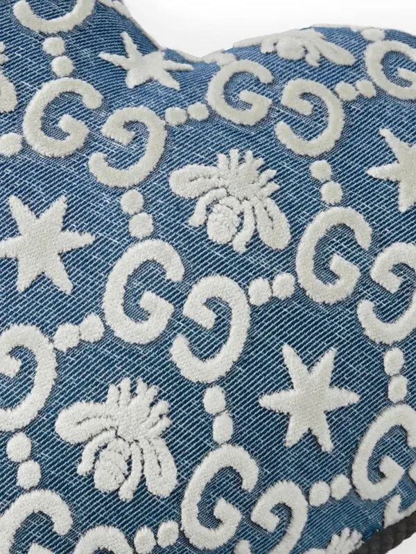 Gucci Herbarium-print Denim Cushion