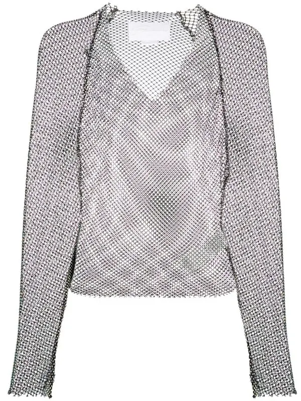 GENNY Rhinestone-embellished Top