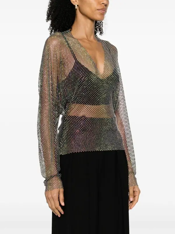 GENNY Rhinestone-embellished Top