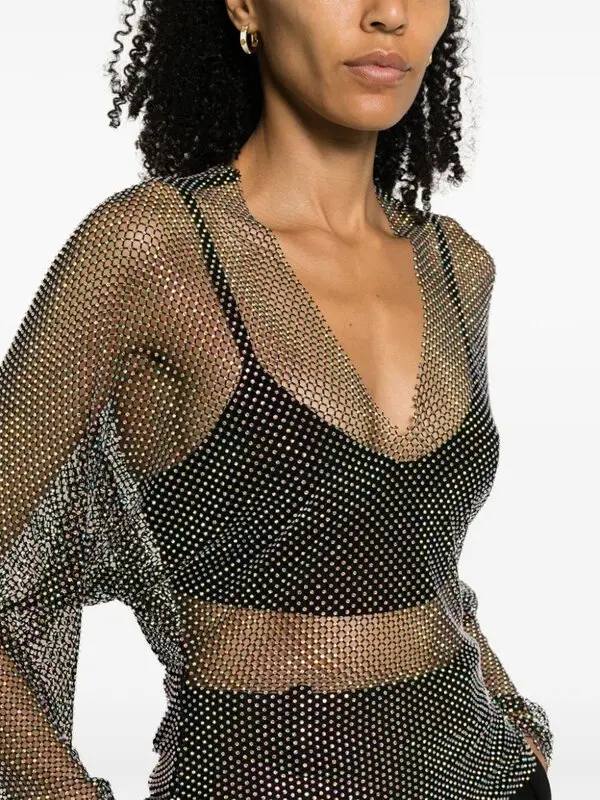 GENNY Rhinestone-embellished Top