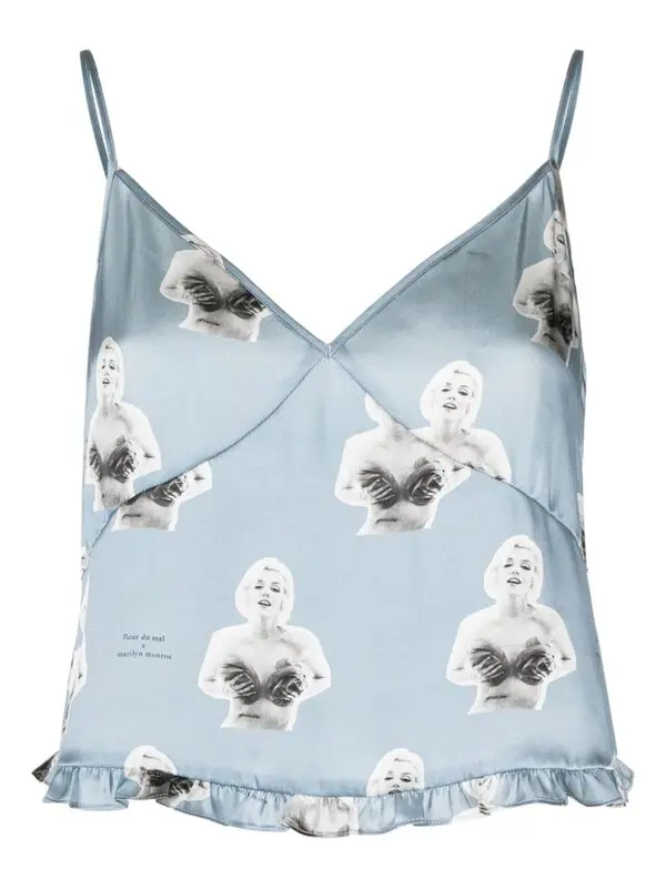 FLEUR DU MAL Marilyn Ruffled Camisole Top