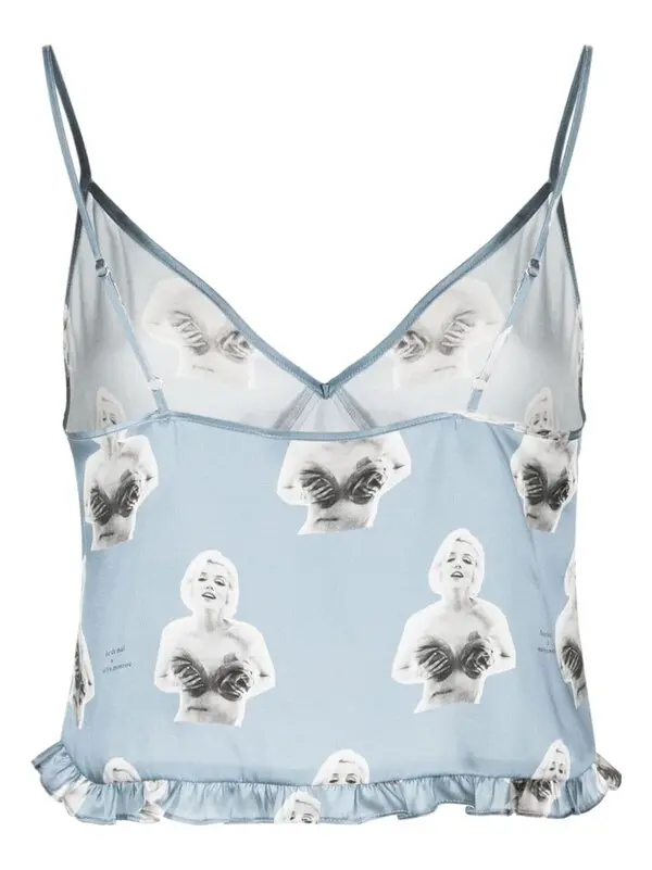 FLEUR DU MAL Marilyn Ruffled Camisole Top