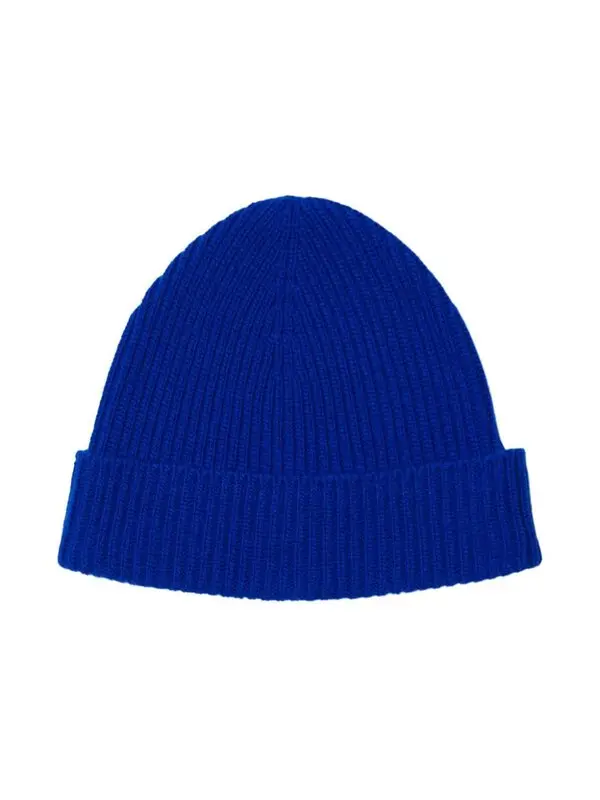 Burberry Equestrian Knight Cashmere Beanie - Blue