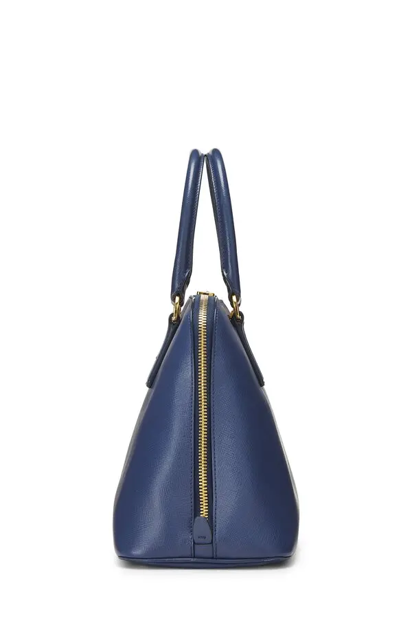 Prada Saffiano Promenade Top Handle Bag - Navy