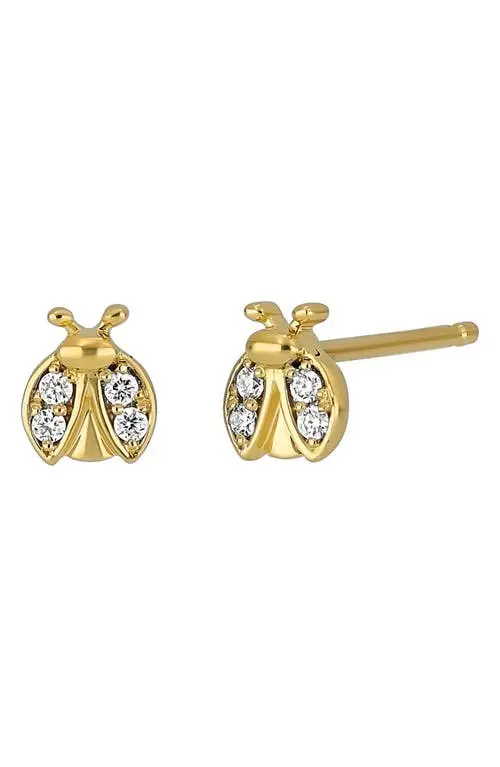 Bony Levy Icon Diamond Bug Stud Earrings - 18k Yellow Gold