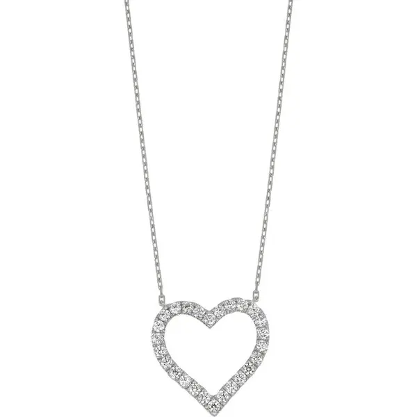 Bony Levy Audrey Diamond Heart Pendant Necklace - 18k White Gold