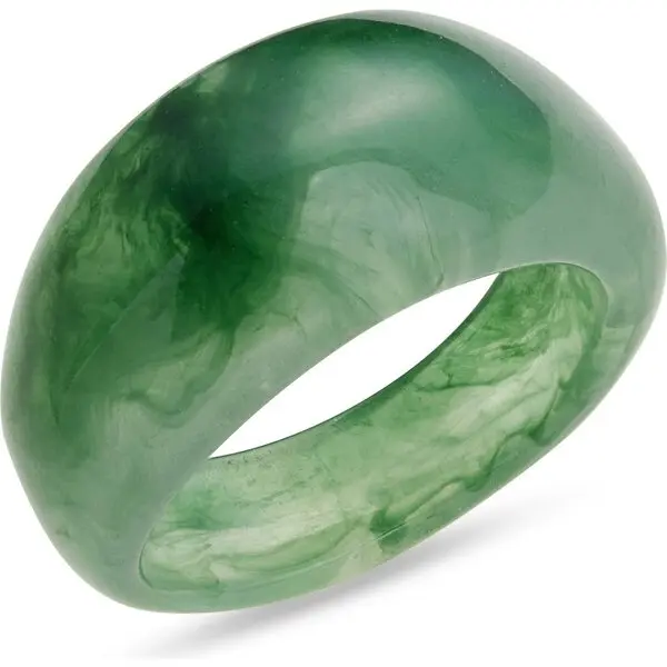 VIDAKUSH Spirulina Resin Statement Ring - Green