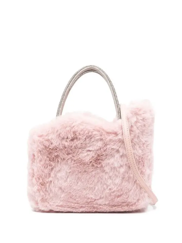 LE SILLA Micro Ivy Faux-fur Tote