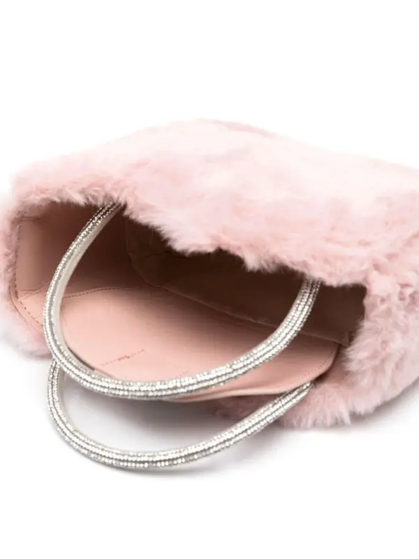 LE SILLA Micro Ivy Faux-fur Tote