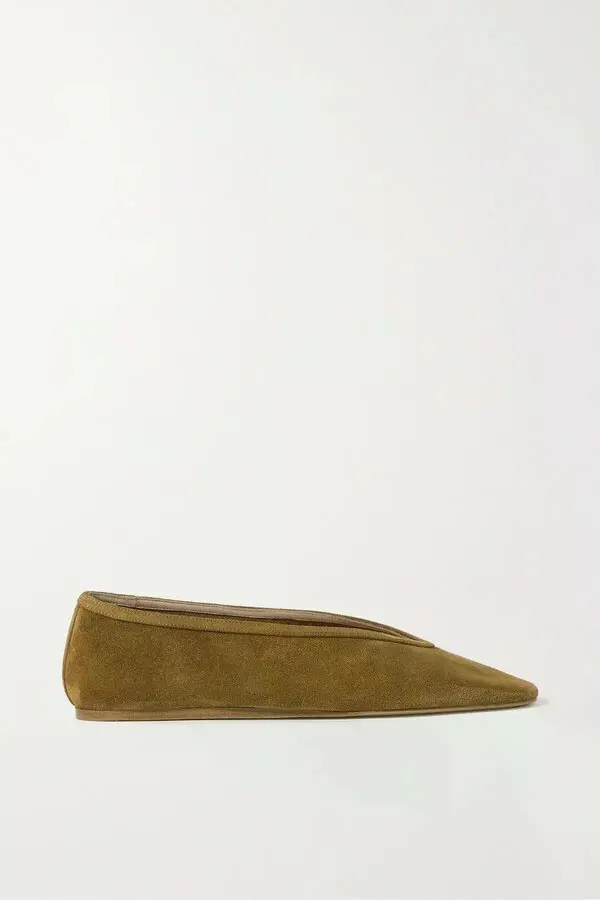 Le Monde Beryl Luna Suede Ballerinas - Brown