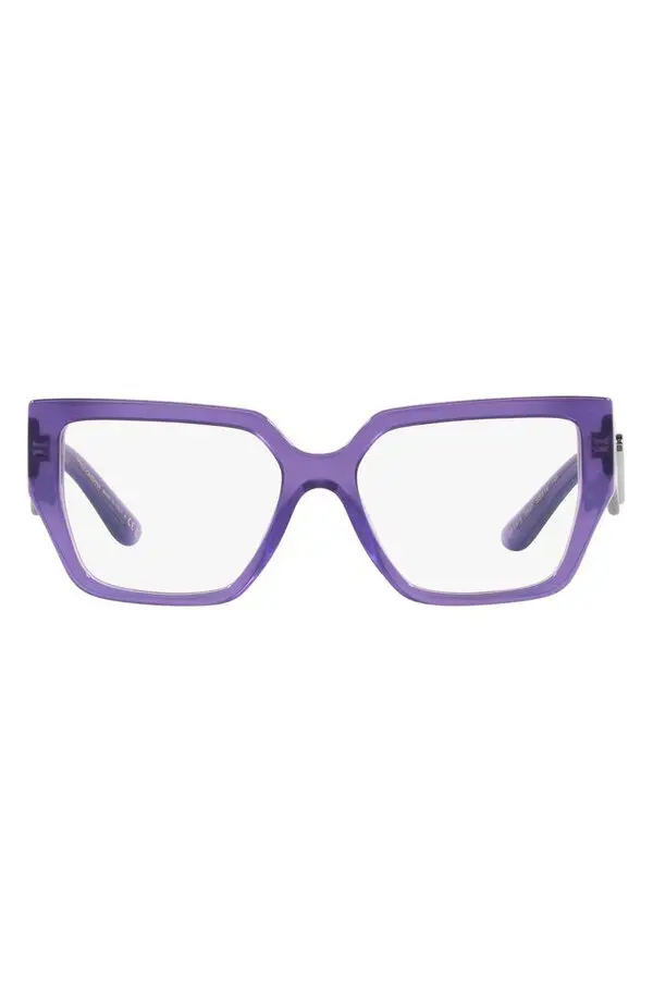 Dolce & Gabbana 55mm Square Eyeglasses - Violet