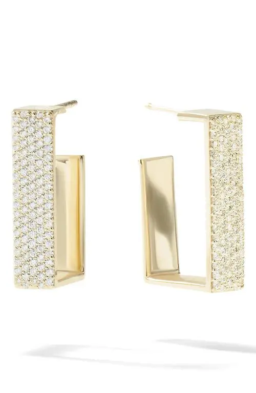 Lana Jewelry Vanity Geometric Diamond Hoop Earrings - Yellow Gold