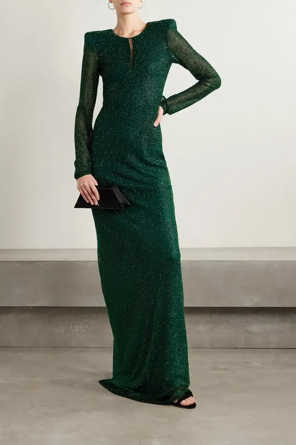 Naeem Khan Bead-embellished Tulle Gown