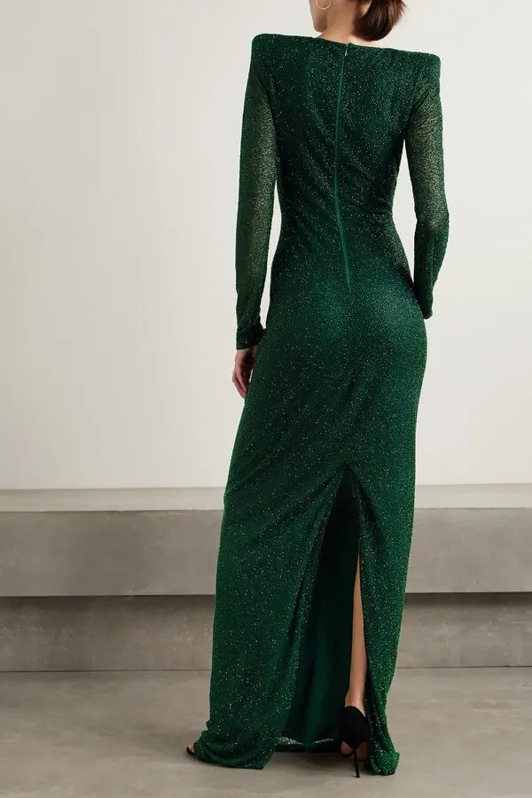 Naeem Khan Bead-embellished Tulle Gown