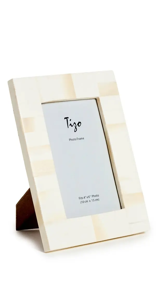 TIZO DESIGN Bone And Resin Frame 4x6 - White