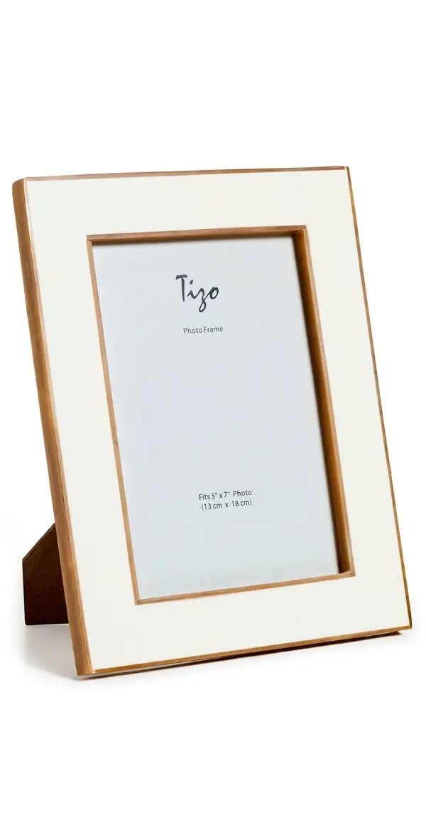TIZO DESIGN Bone/resin Frame 5x7 - White