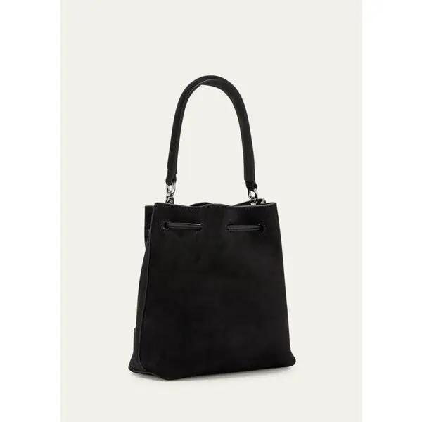 STUART WEITZMAN Rae Mini Suede Bucket Bag - Black